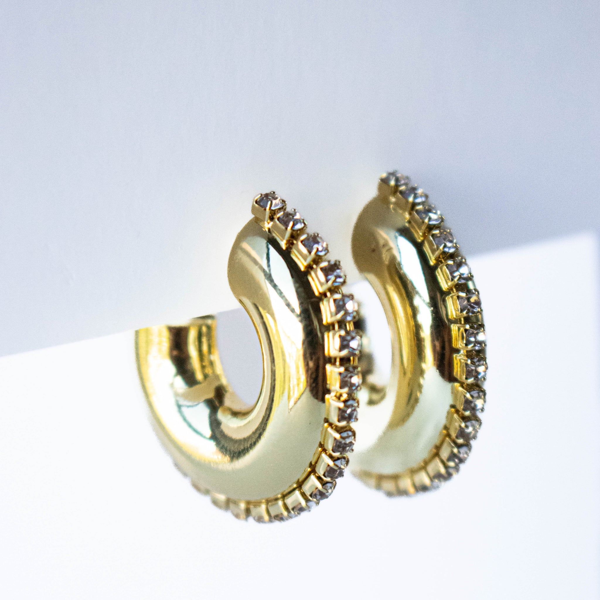 Aro Stainey Hoop CZ Stripy