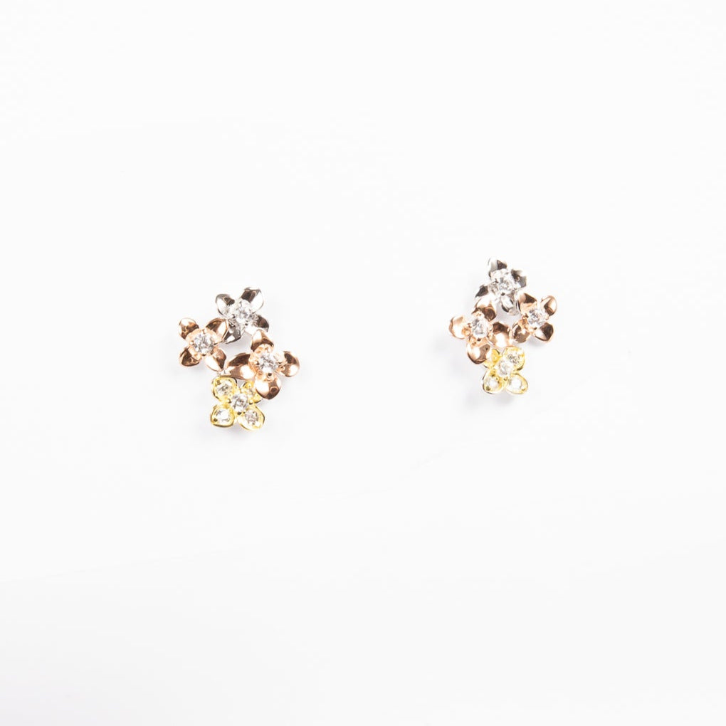 Aro 4 Tone Flower Stud