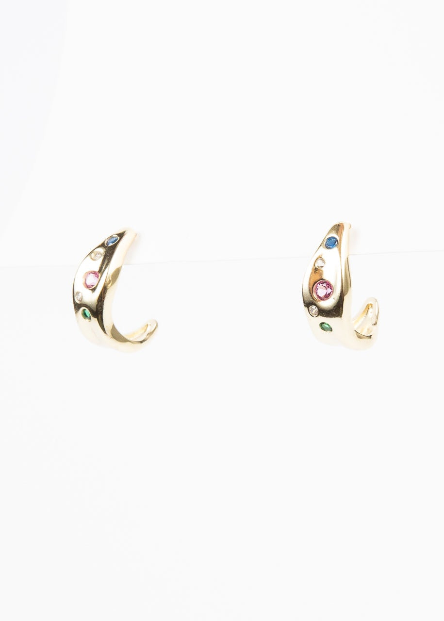 Aro Multi Chunky Irreg Hoop Gold